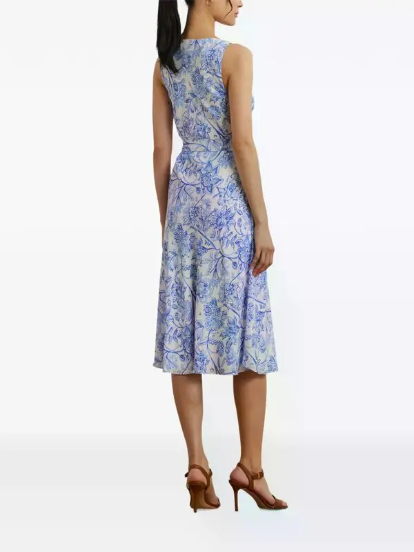 Ralph Lauren Floral-print Belted Midi Dress