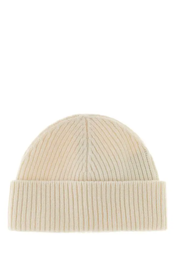 AMI Paris Ivory Wool Beanie