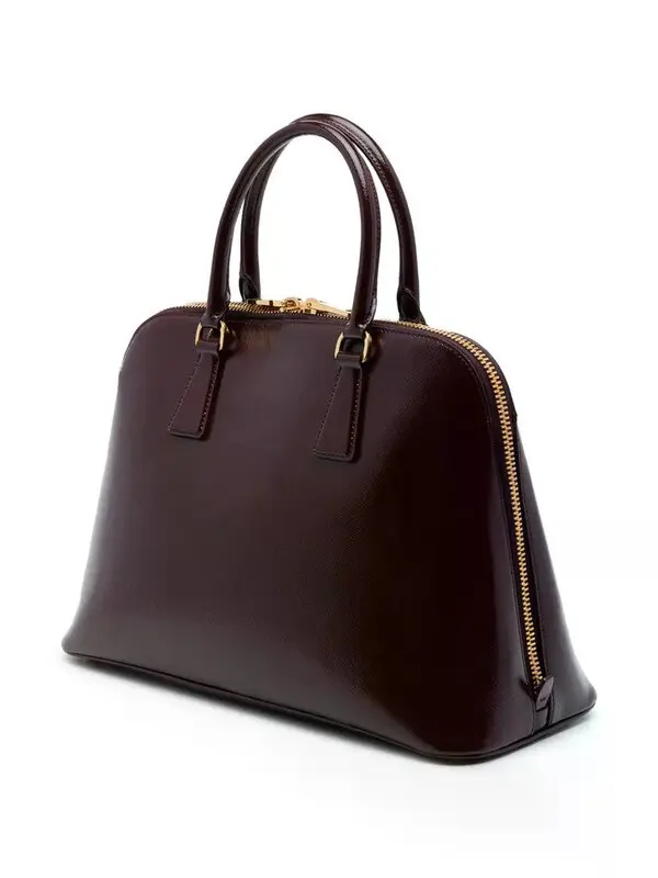 Prada 2010-2026 Large Saffiano Vernice Promenade Satchel - Red