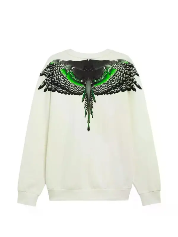COUNTY OF MILAN Wings-print Logo-embroidered Sweater - Neutrals
