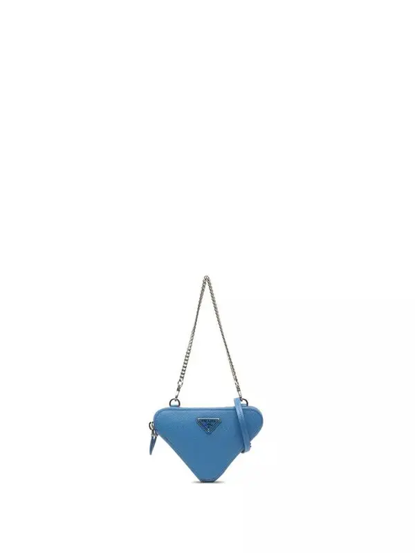 Prada 2013-2026 Mini Saffiano Lux Double Triangle Satchel