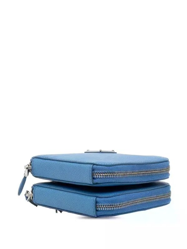 Prada 2013-2026 Mini Saffiano Lux Double Triangle Satchel