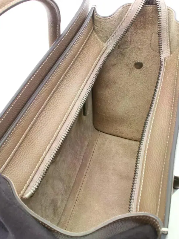 Celine 2010-2026 Micro Leather Luggage Tote Bag