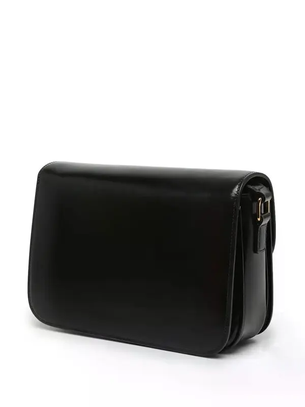 Celine 2025 Classique Shiny Calfskin Triomphe Crossbody Bag