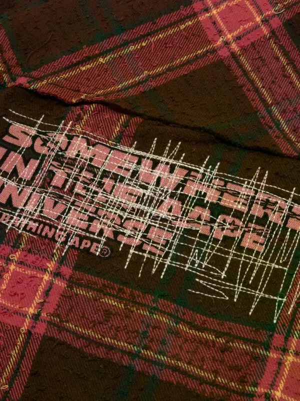 AAPE BY *A BATHING APE Moonface-patch Plaid-check Shirt