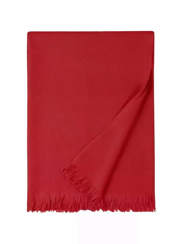 Eric Bompard Origines Fringed Cashmere Stole - Red