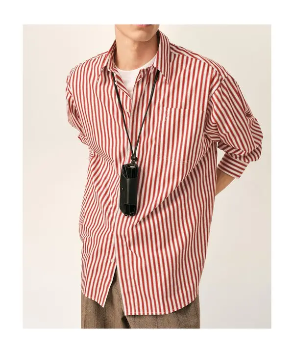 AMI Paris Long Sleeve Striped Shirt
