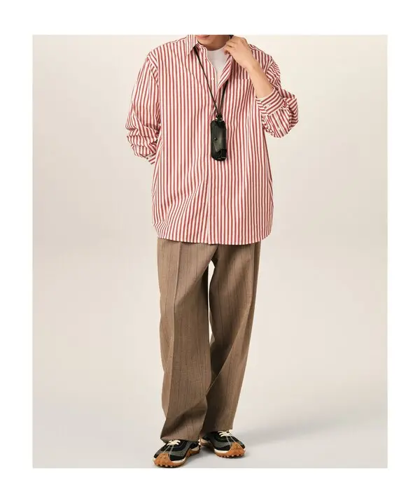 AMI Paris Long Sleeve Striped Shirt