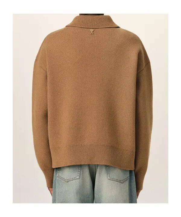 AMI Paris Shirt Collar Cardigan