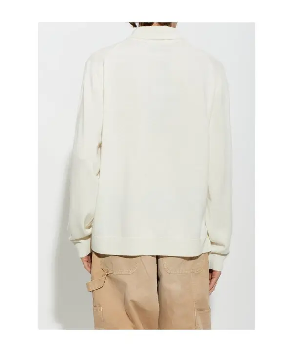 Dsquared2 Logo Long Sleeve Knitted Polo Top