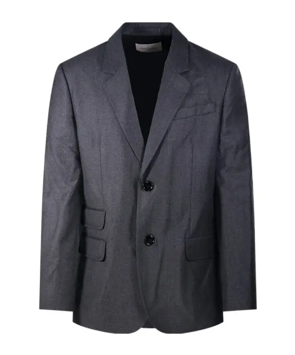AMI Paris Single-breasted Wool Blazer - Anthracite