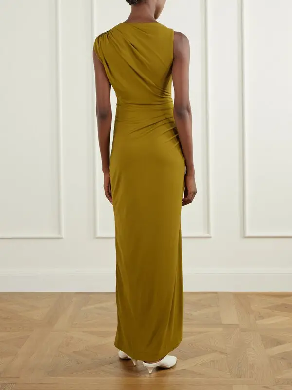 Bottega Veneta Gathered Embellished Maxi Dress