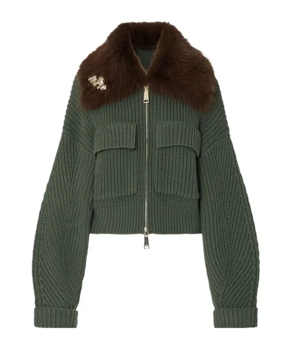 Liu Jo Teddy Collar Bomber Jacket