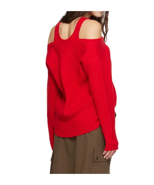 Helmut Lang Off-the-shoulder Knit Top