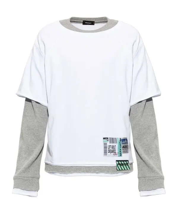 Dsquared2 Layered Patch Long Sleeve T-shirt