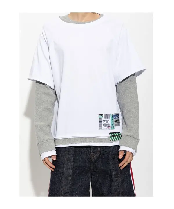 Dsquared2 Layered Patch Long Sleeve T-shirt