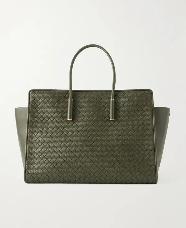 Bottega Veneta Barbara Tote Bag - Bark Green/brass