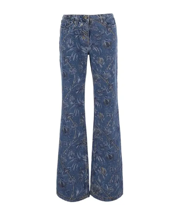Etro Paisley Flared Jeans - Blue