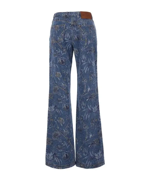 Etro Paisley Flared Jeans - Blue