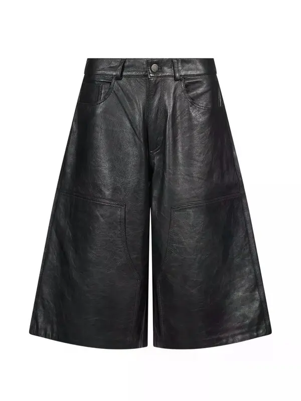 HAIKURE Legacy Wide-leg Leather Shorts