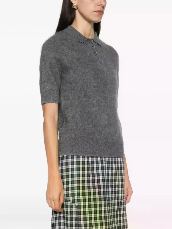 ABSOLUT CASHMERE Margot Short-sleeve Polo Top