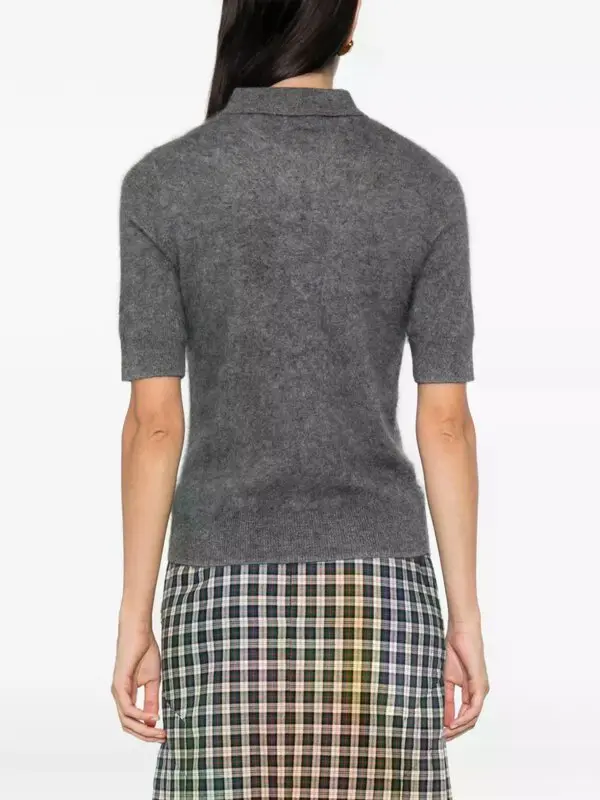 ABSOLUT CASHMERE Margot Short-sleeve Polo Top