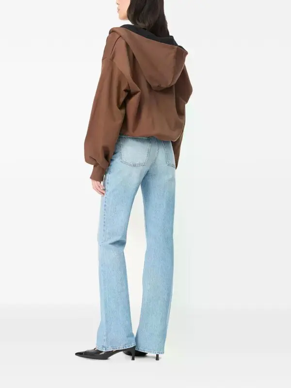 ROTATE BY BIRGER CHRISTENSEN Logo-embroidered Zip-up Hoodie