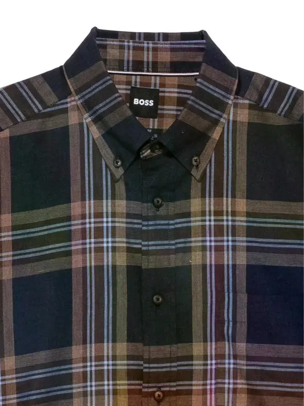 BOSS Check-pattern Button-down Shirt