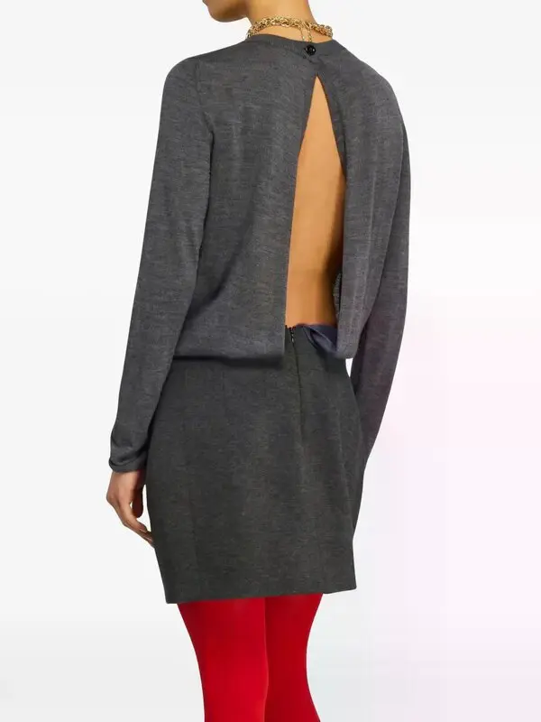SEMICOUTURE Tianna Open-back Long-sleeved Mini Dress