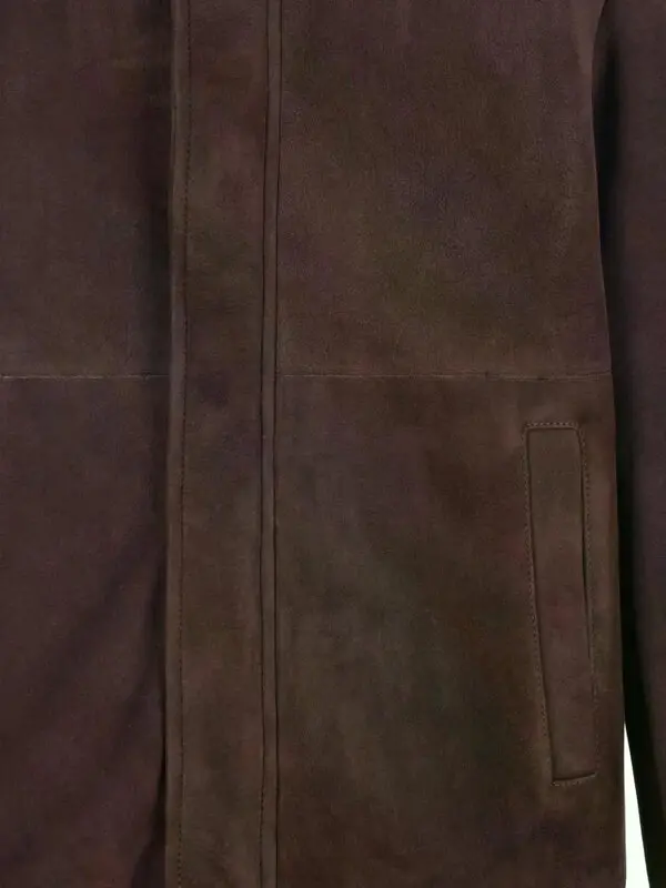 Tagliatore Shearling-collar Leather Jacket