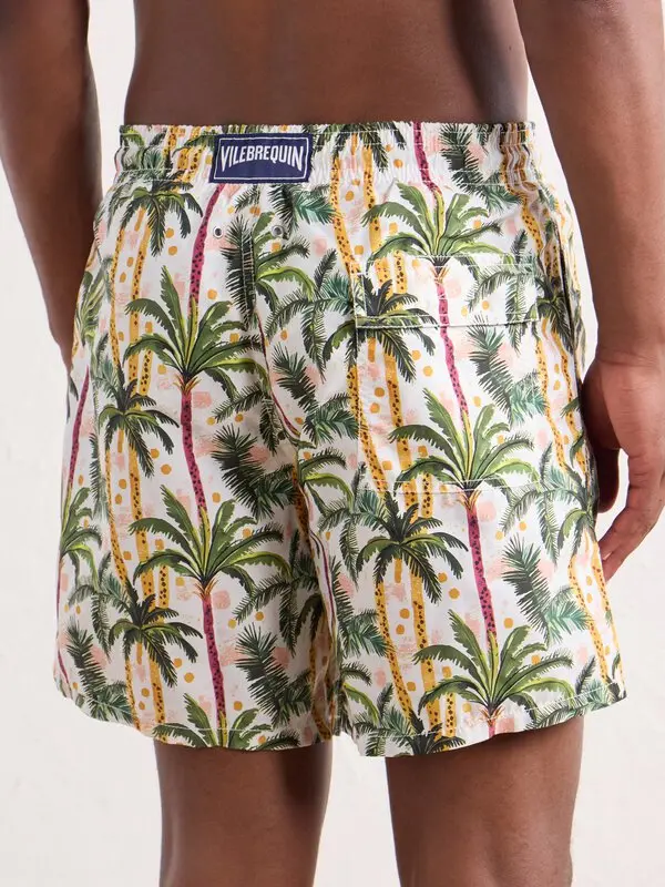 Vilebrequin Moorea Straight-leg Mid-length Printed Econyl® Shorts - Green