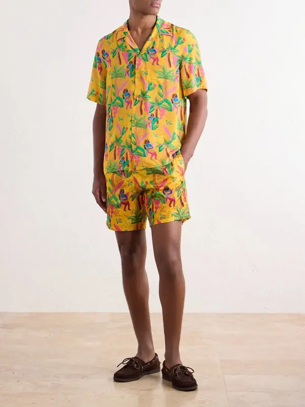 Vilebrequin Charli Camp-collar Printed Habotai Shirt