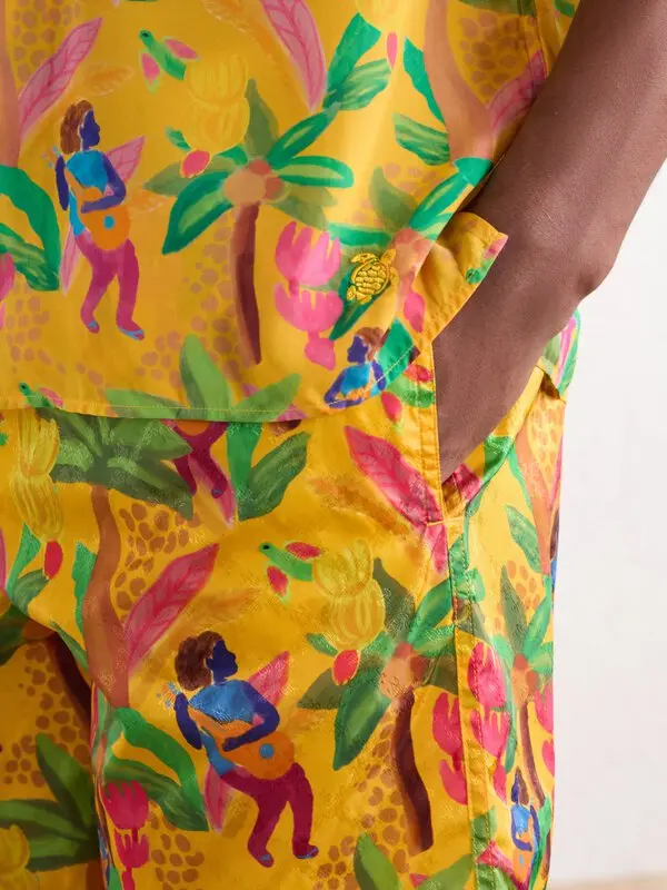 Vilebrequin Charli Camp-collar Printed Habotai Shirt