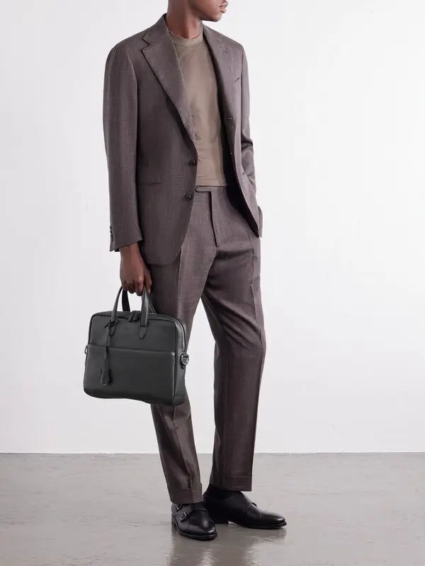 Brioni Full-grain Leather Briefcase
