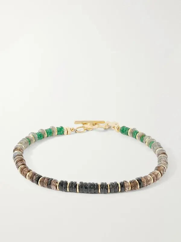 PEYOTE BIRD Tecolote Gold-plated -stone Bracelet