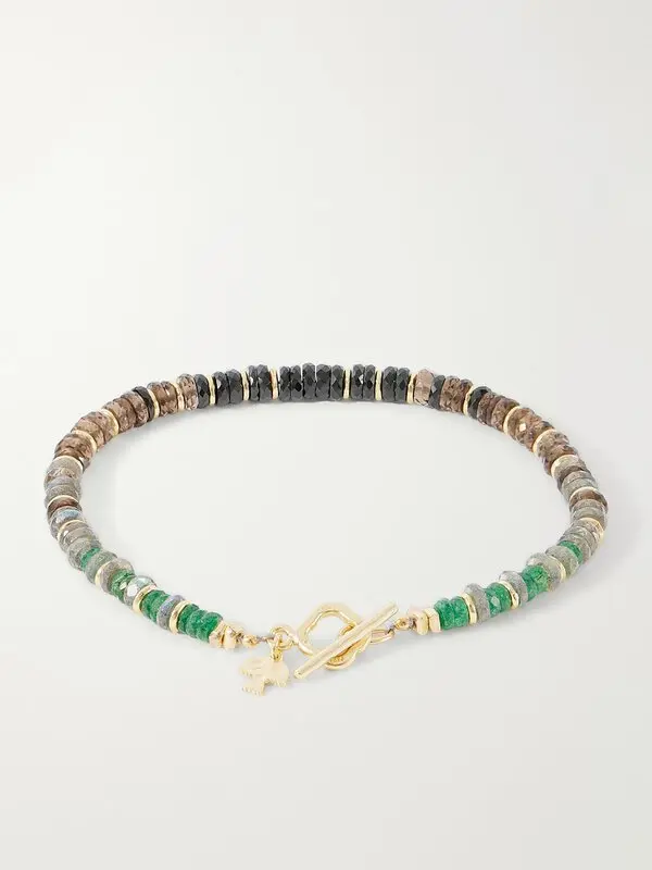 PEYOTE BIRD Tecolote Gold-plated -stone Bracelet