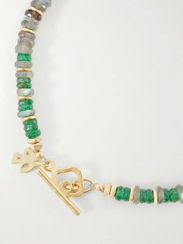 PEYOTE BIRD Tecolote Gold-plated -stone Bracelet