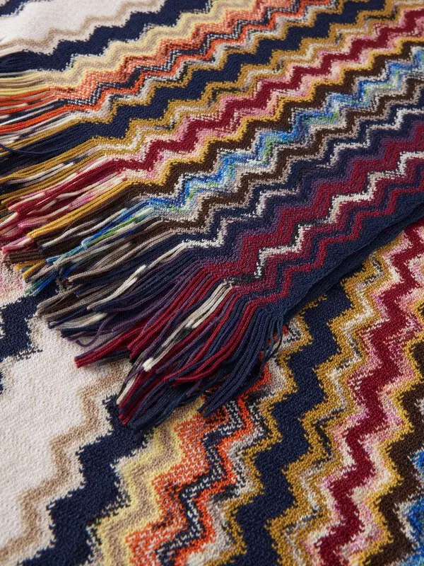 Missoni Striped Crochet-knit Wool Scarf
