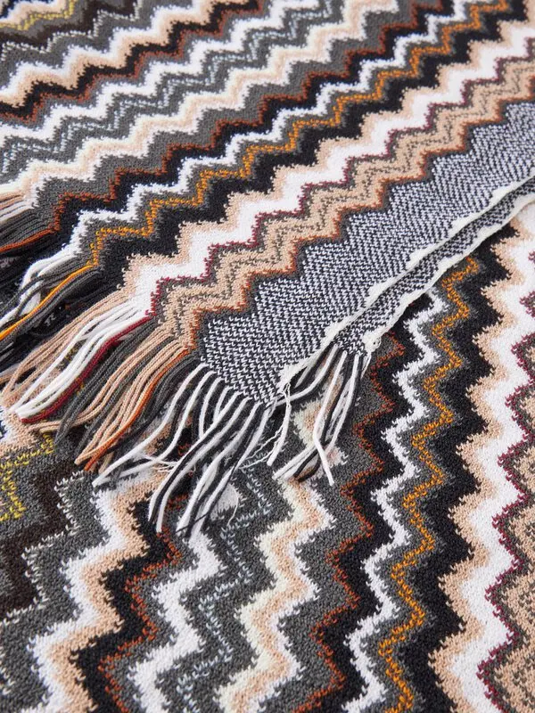 Missoni Striped Crochet-knit Wool-blend Scarf