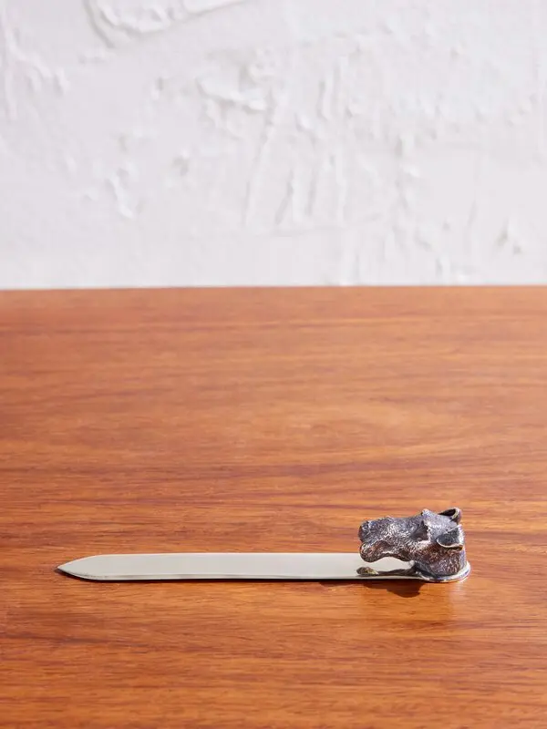 Dunhill Terrier -plated Letter Opener - Silver