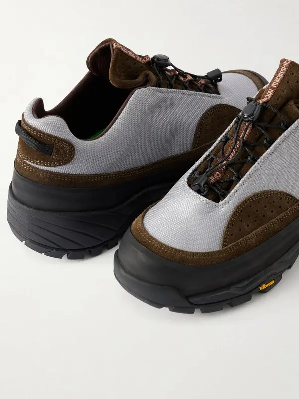 Diemme Rayon Vert Grappa Hiker Suede-trimmed Nylon Sneakers