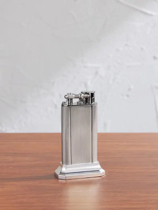 Dunhill Hobnail Rollagas Table Lighter - Silver