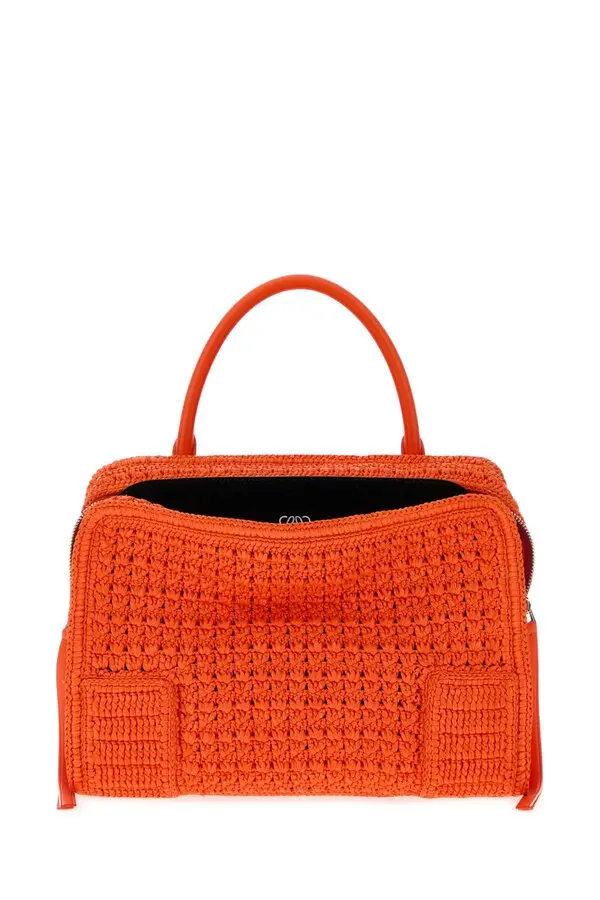 Loewe Raffia X Cosima Von Bonin Amazona 180 Handbag - Orange
