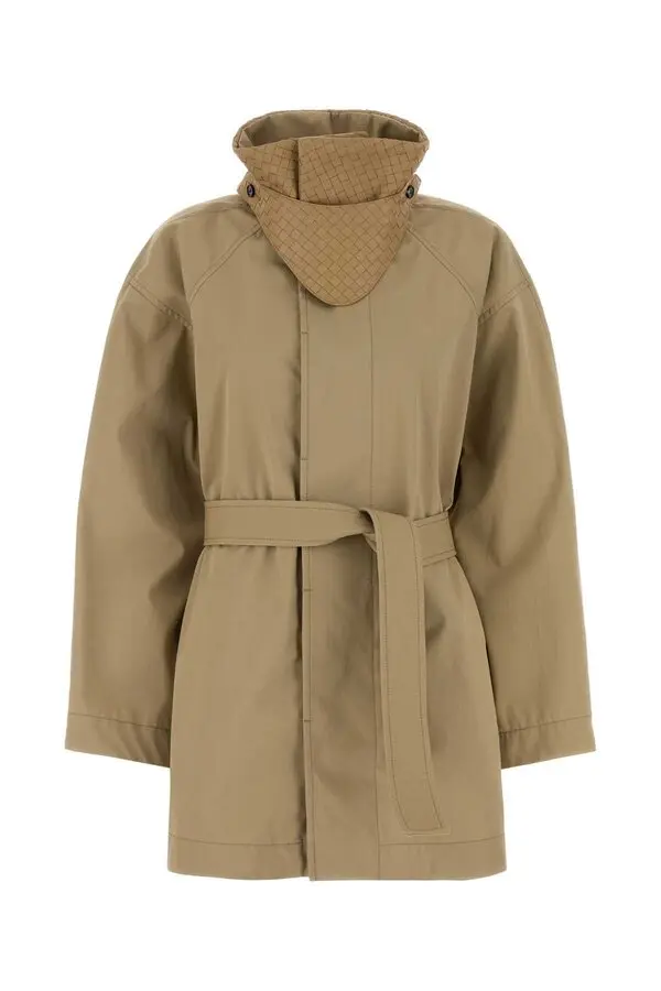 Bottega Veneta Beige Cotton Trench Coat - Brown