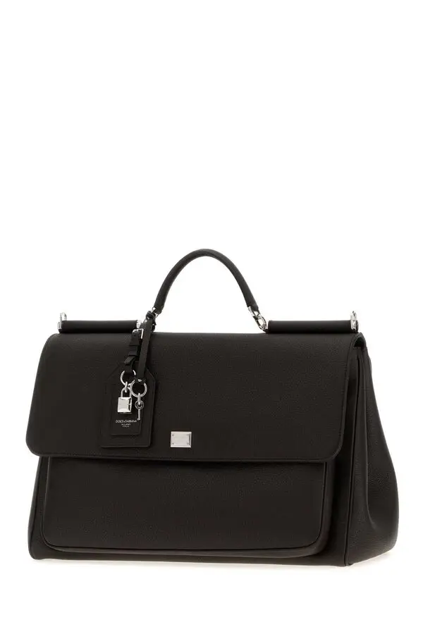 Dolce & Gabbana Dark Leather My Sicily Handbag