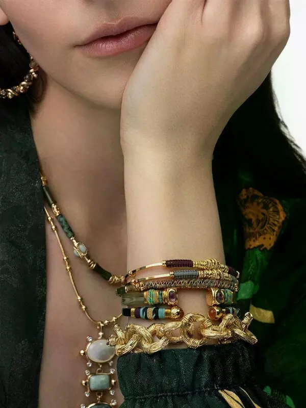 Gas Bijoux Sarina Cabochon-embellished Cuff Bracelet