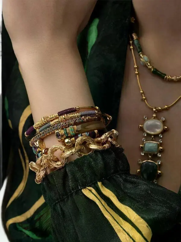 Gas Bijoux Sarina Cabochon-embellished Cuff Bracelet