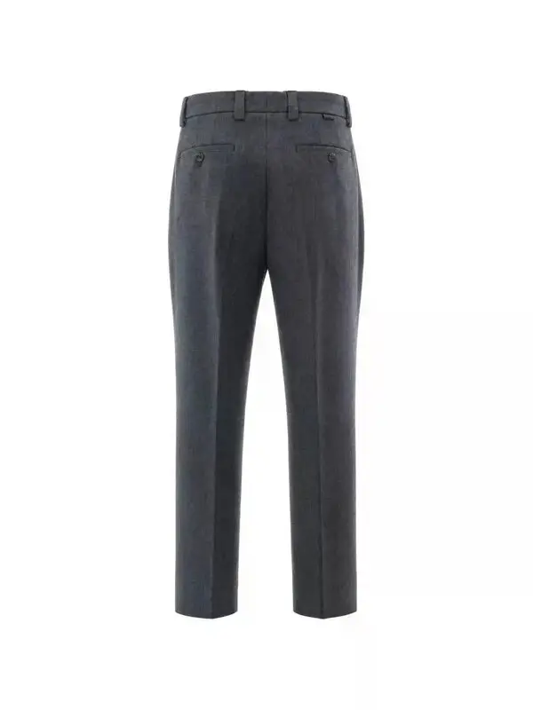 PAOLO PECORA Pleated Tapered-leg Trousers