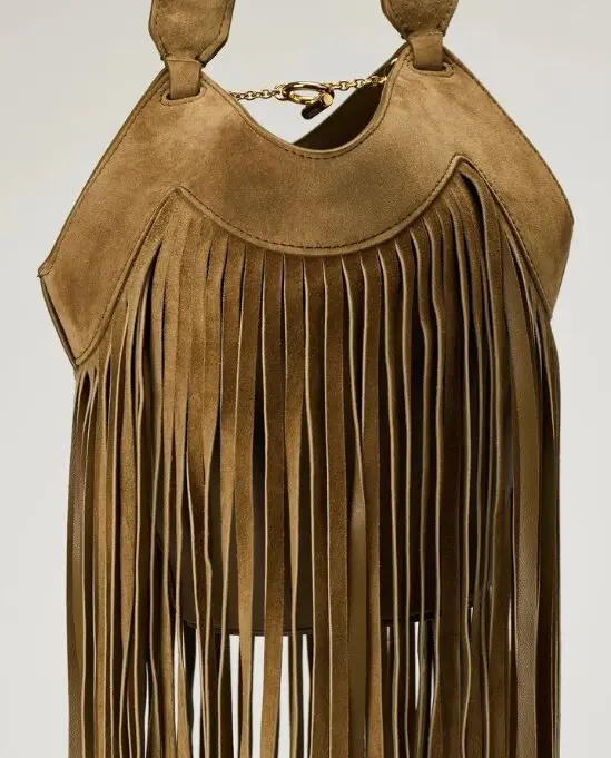 Khaite Lotus Tassel Leather Handbag
