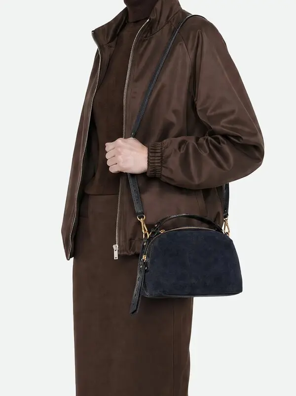 GIANNI CHIARINI Zippered Shoulder Bag - Blue